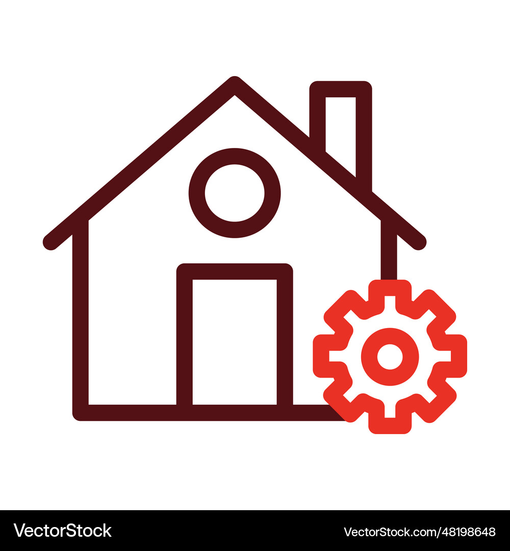 Home setting glyph two color icon for personal Vector Image