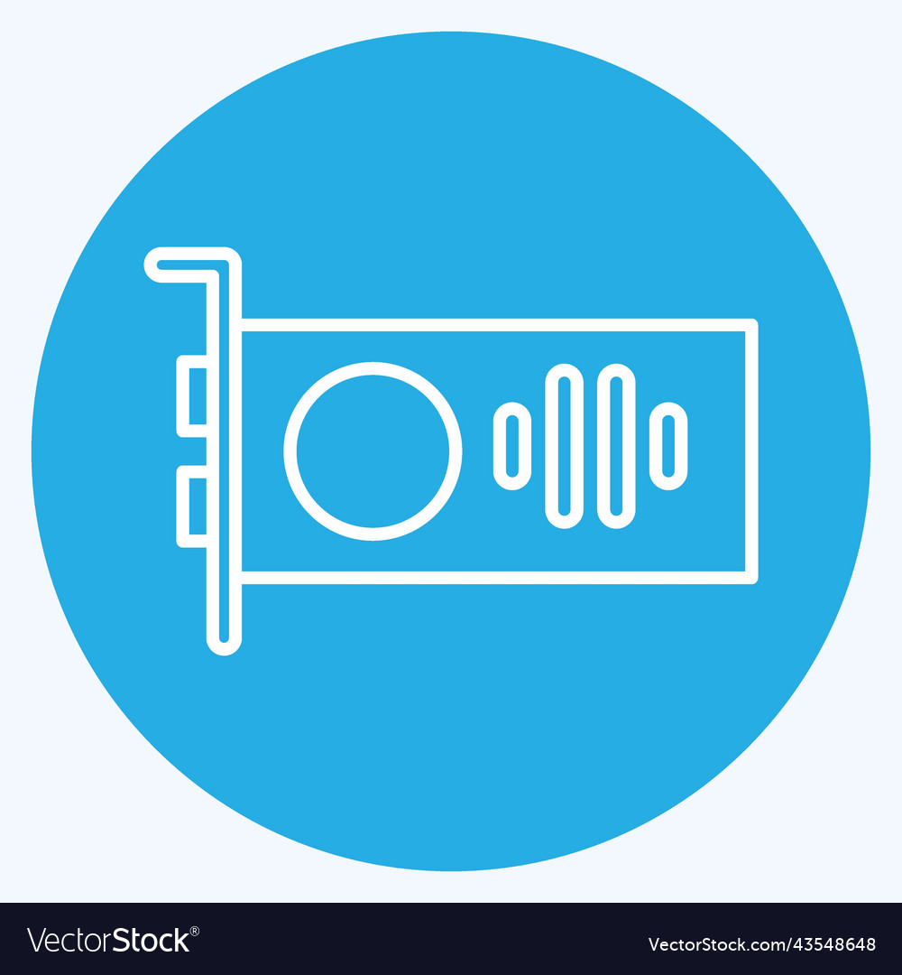 Icon Gpu Suitable For Computer Components Symbol Vector Image