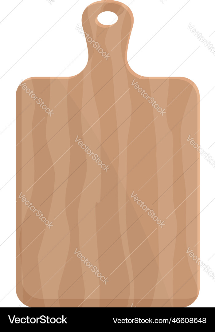 Kitchen wood board icon cartoon cooking Royalty Free Vector