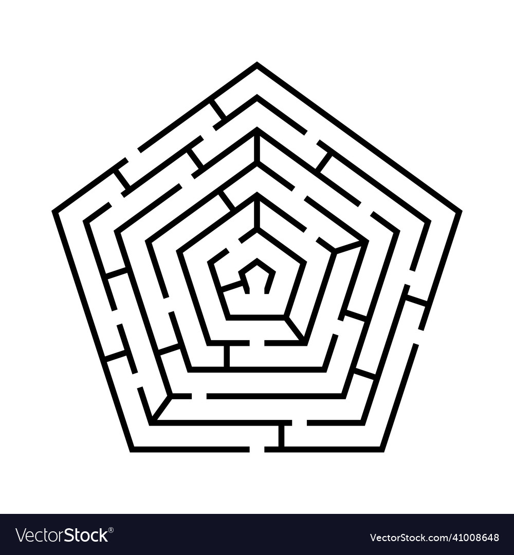 Labyrinth flat Royalty Free Vector Image - VectorStock