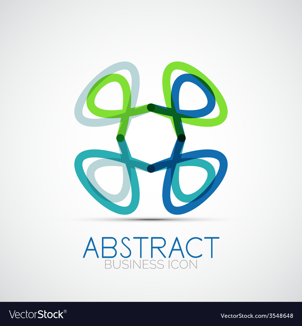 Line design loop logo Royalty Free Vector Image