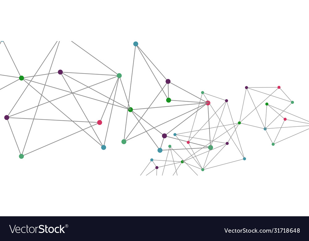 Line points connections triangular technology Vector Image