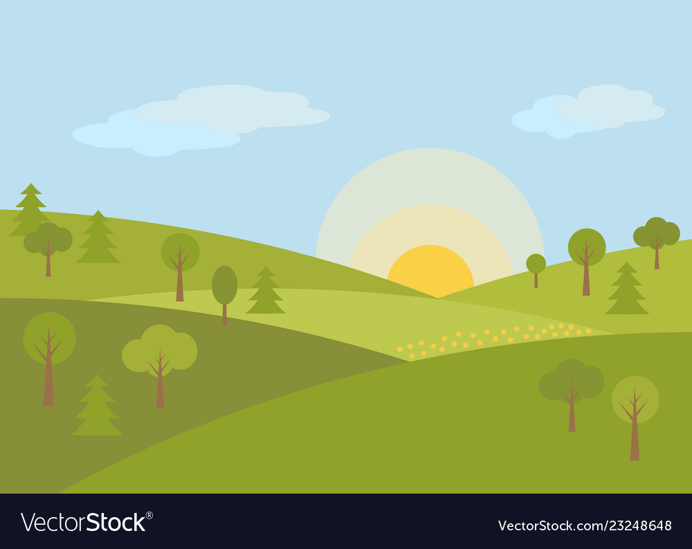 Pattern landscape Royalty Free Vector Image - VectorStock