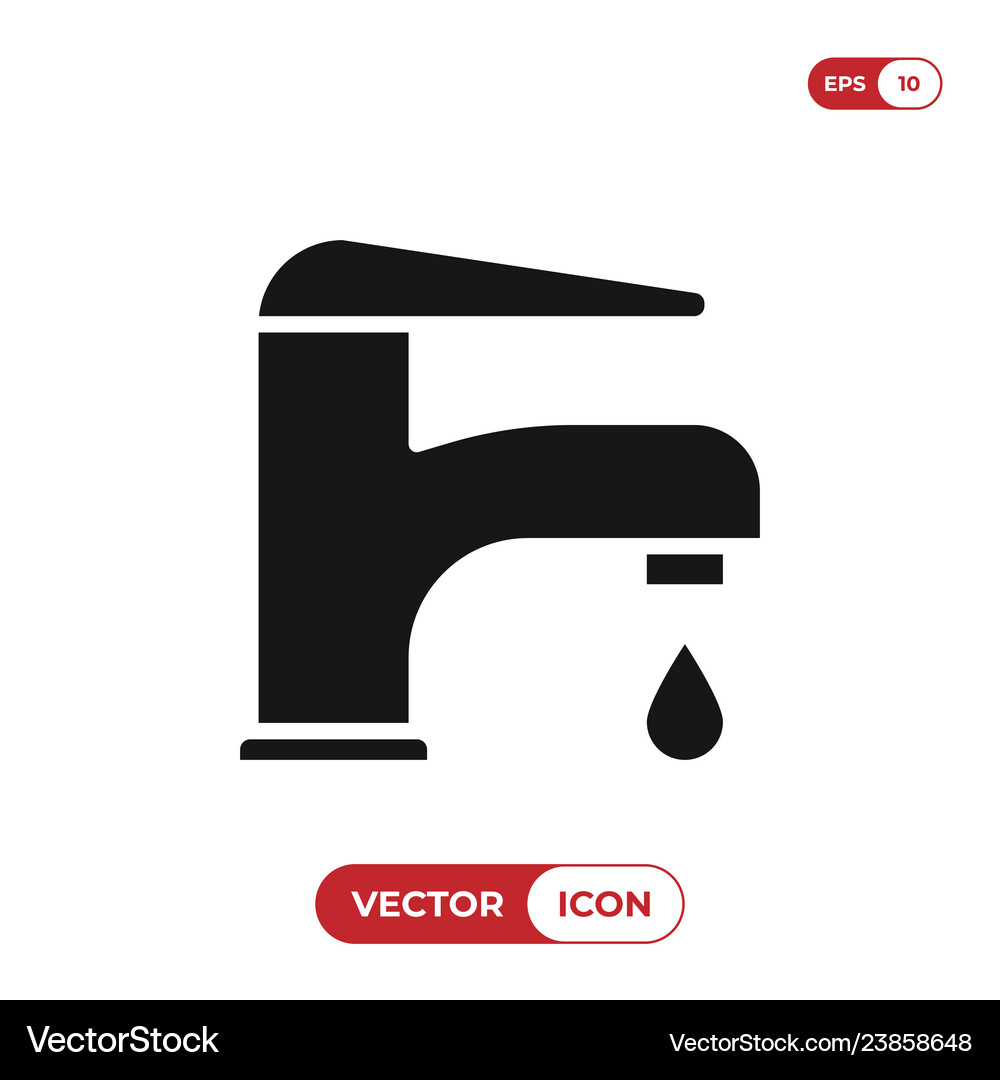 Wasserhahn-Symbol Wasserhahn Lizenzfreies Vektorbild