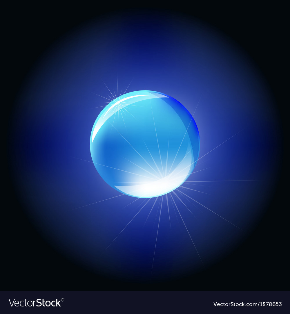 Blue sphere Royalty Free Vector Image - VectorStock