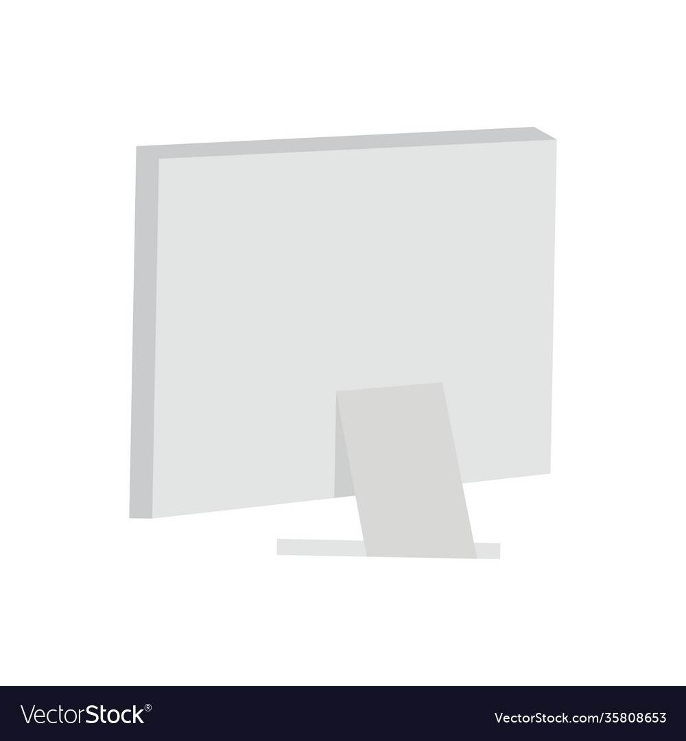 Computer screen device cartoon flat isolated style