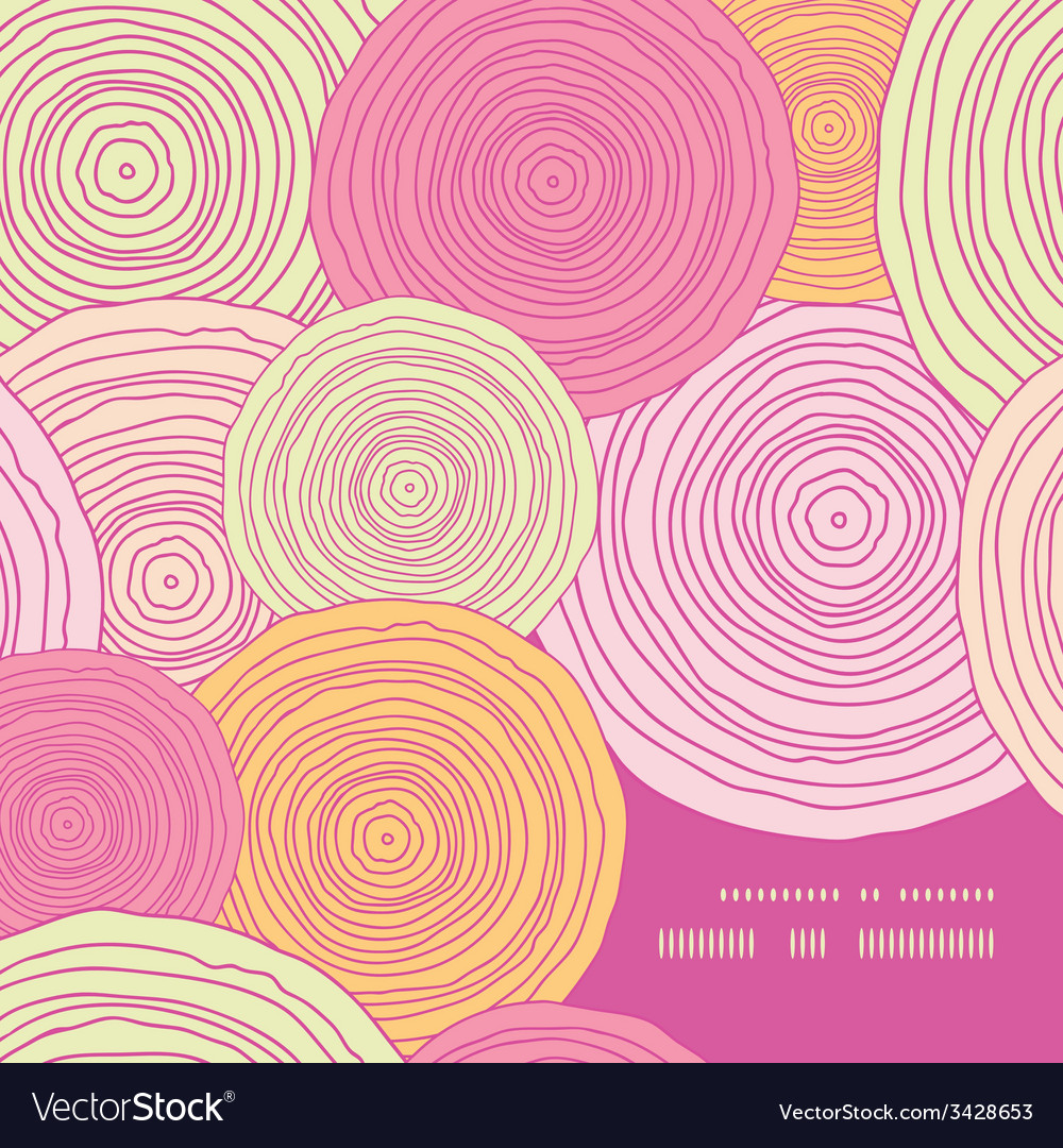 Doodle circle texture frame corner pattern Vector Image