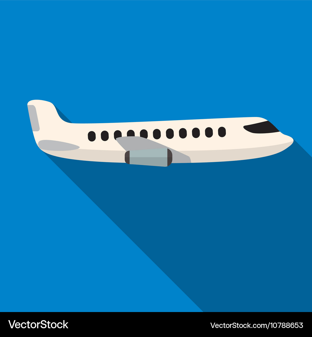 Plane flat icon Royalty Free Vector Image - VectorStock