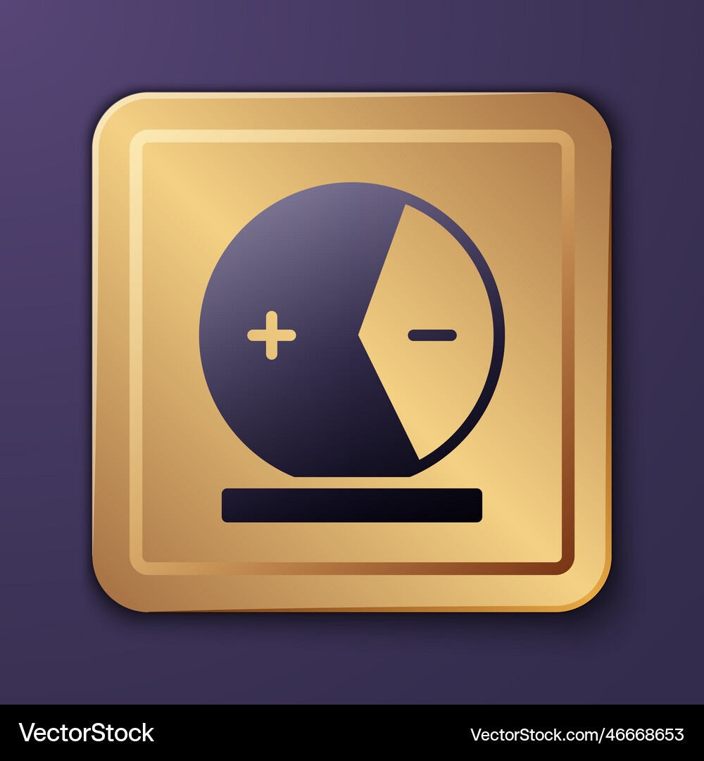 Purple atom icon isolated on purple background Vector Image