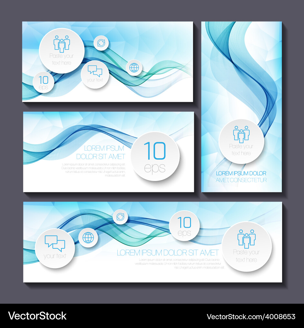 Set templates for print or web design Royalty Free Vector