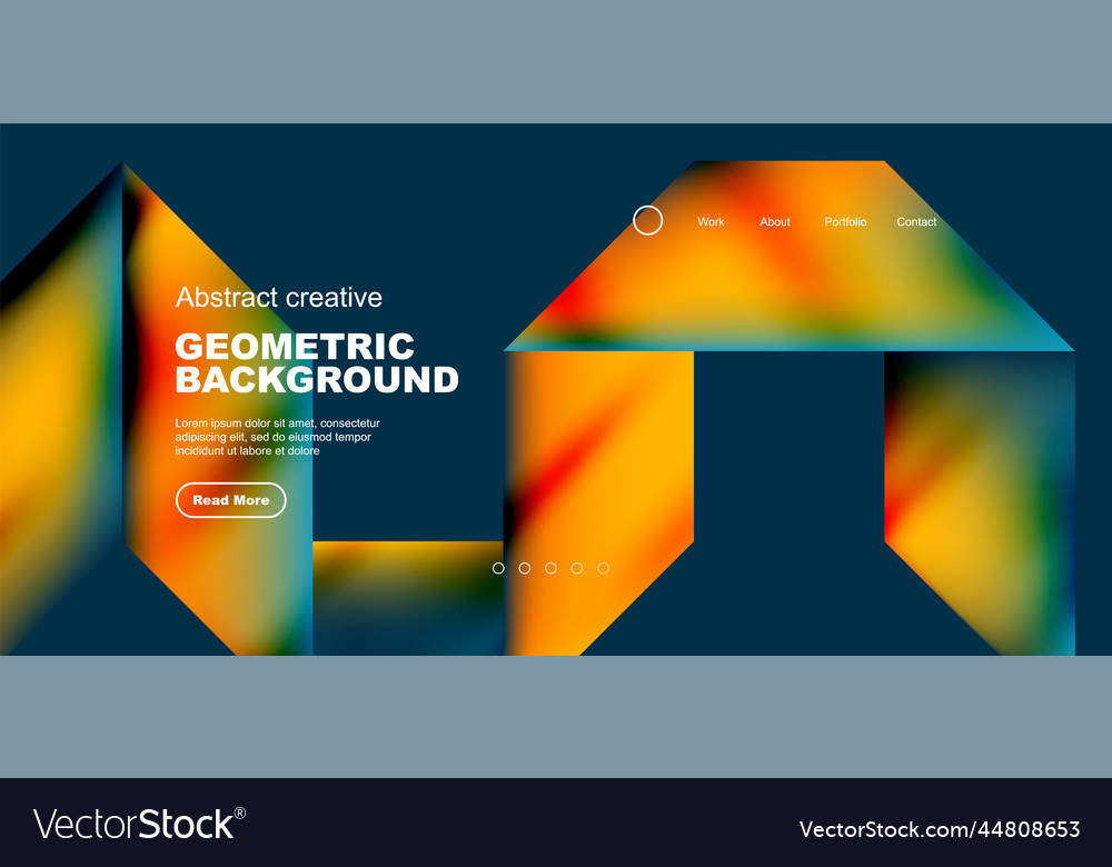 Triangles with fluid gradients abstract landing Vector Image