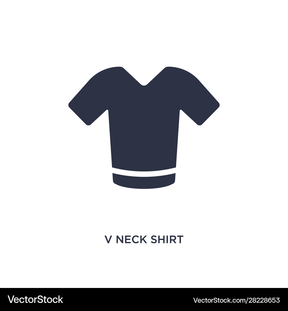 V neck shirt icon on white background simple Vector Image