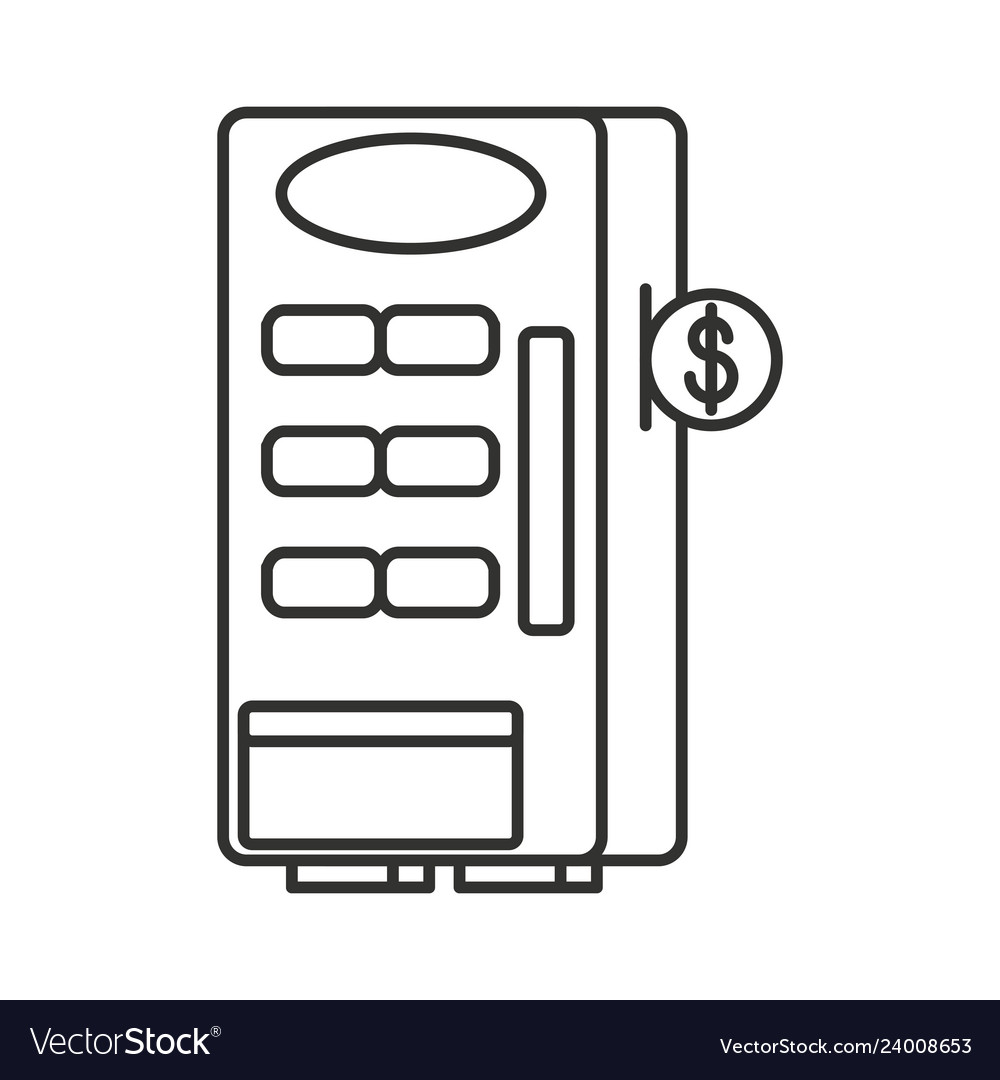 Vending machine isolated icon Royalty Free Vector Image