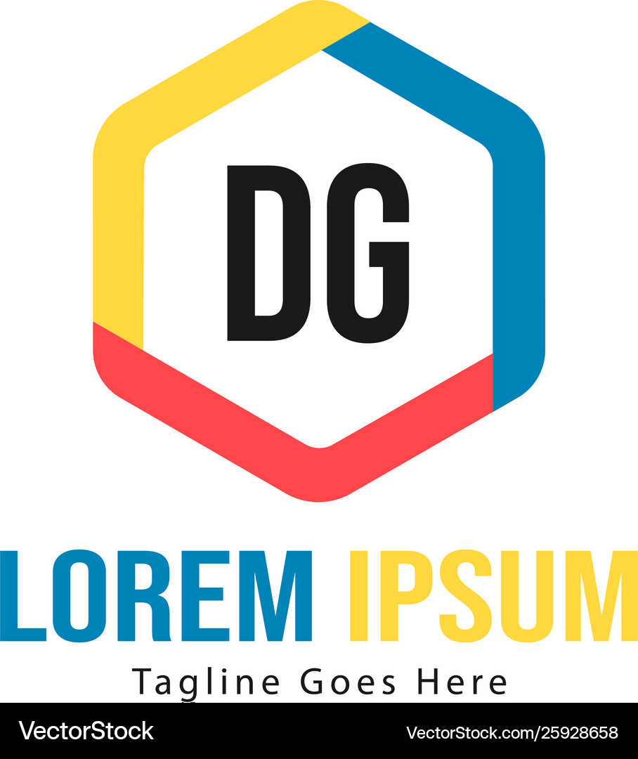 Dg letter logo design creative modern letters Vector Image