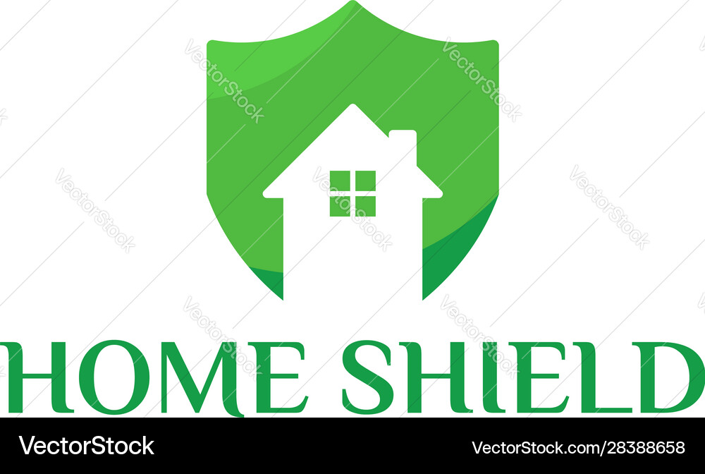 House shield logo designs concept home protect Vector Image