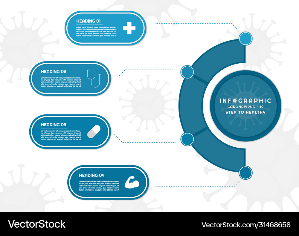 Infographic circle and capsule shape for medical Vector Image