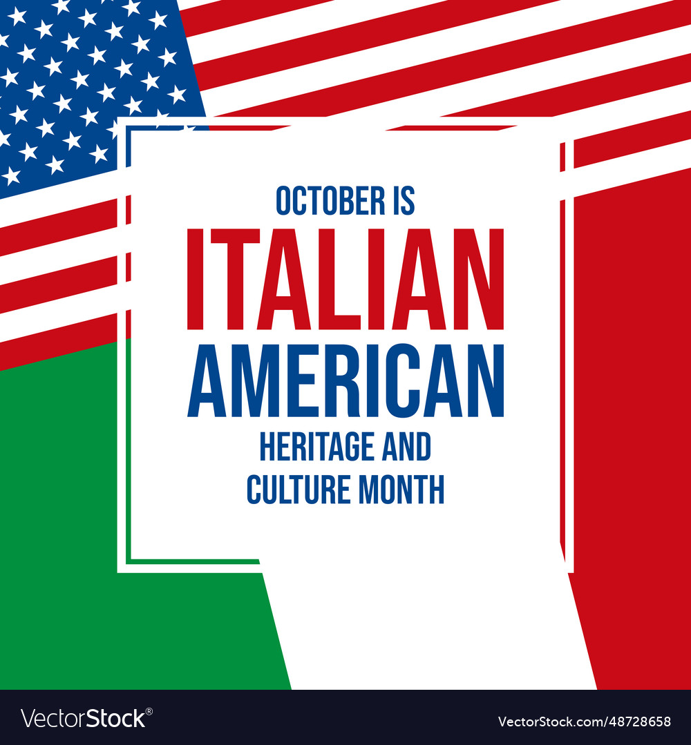 Italian american heritage and culture month poster