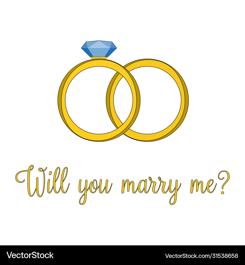 Wedding rings icon on a white background Vector Image