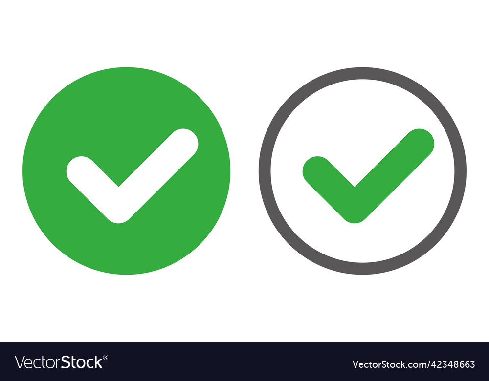 Editable check mark icon Royalty Free Vector Image