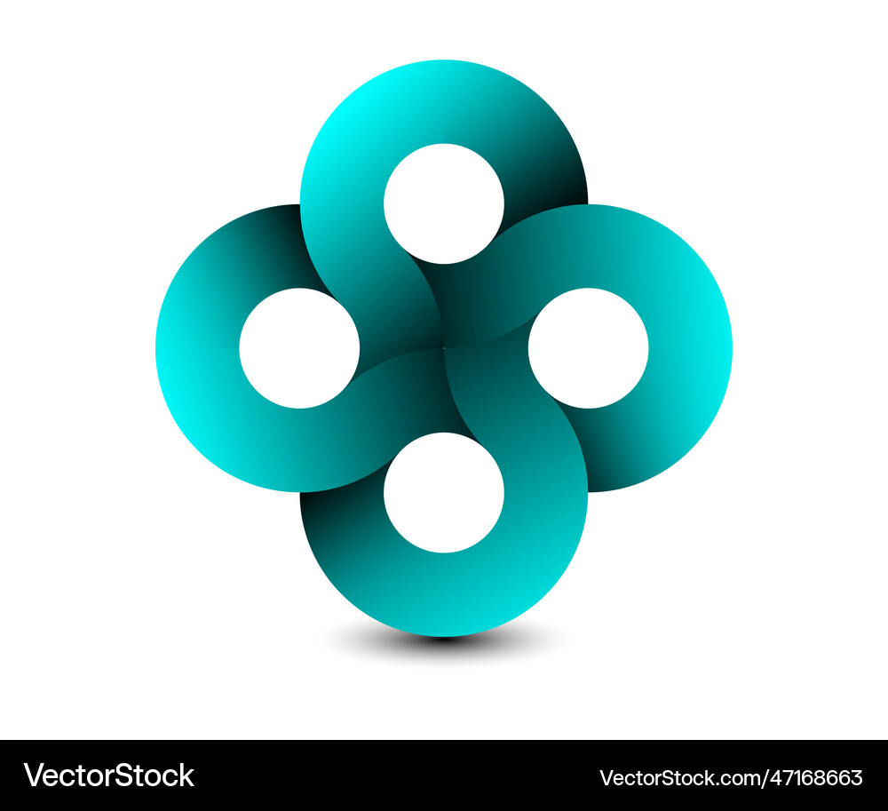 Multicolored icon of two infinity mathemati Vector Image