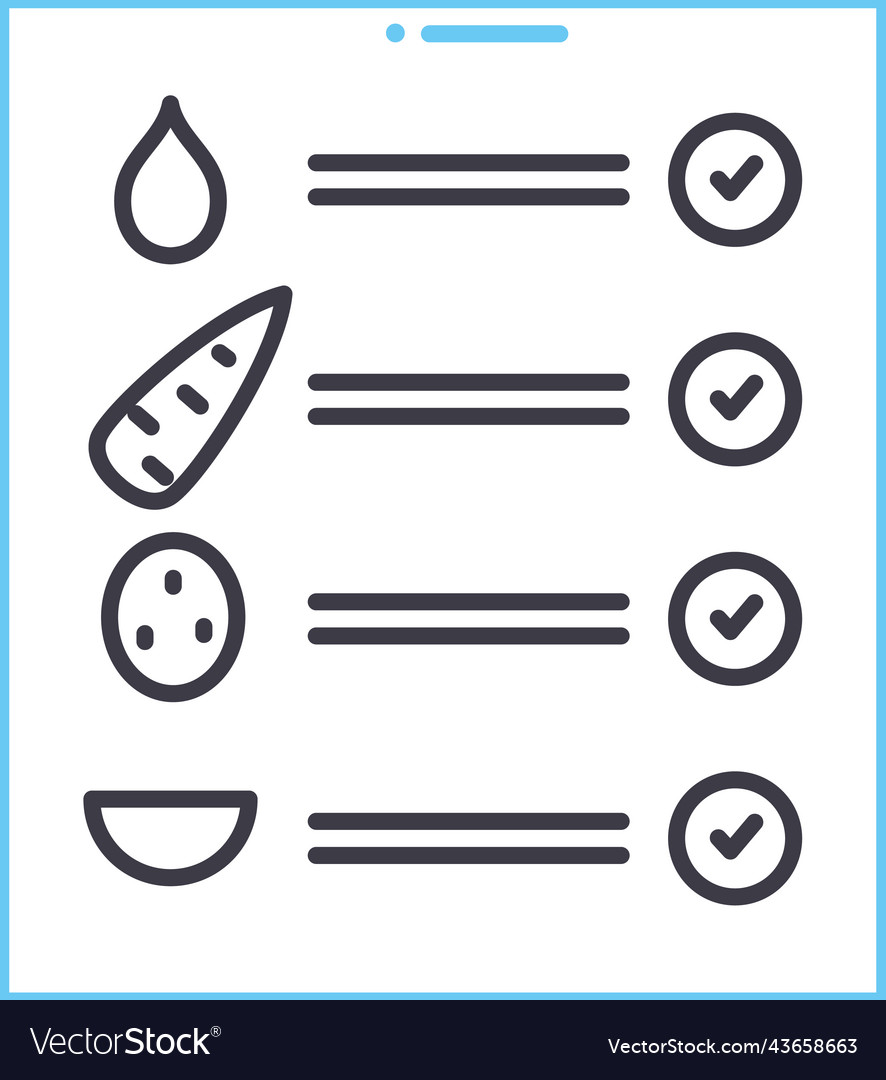 Nutrition line icon outline symbol Royalty Free Vector Image