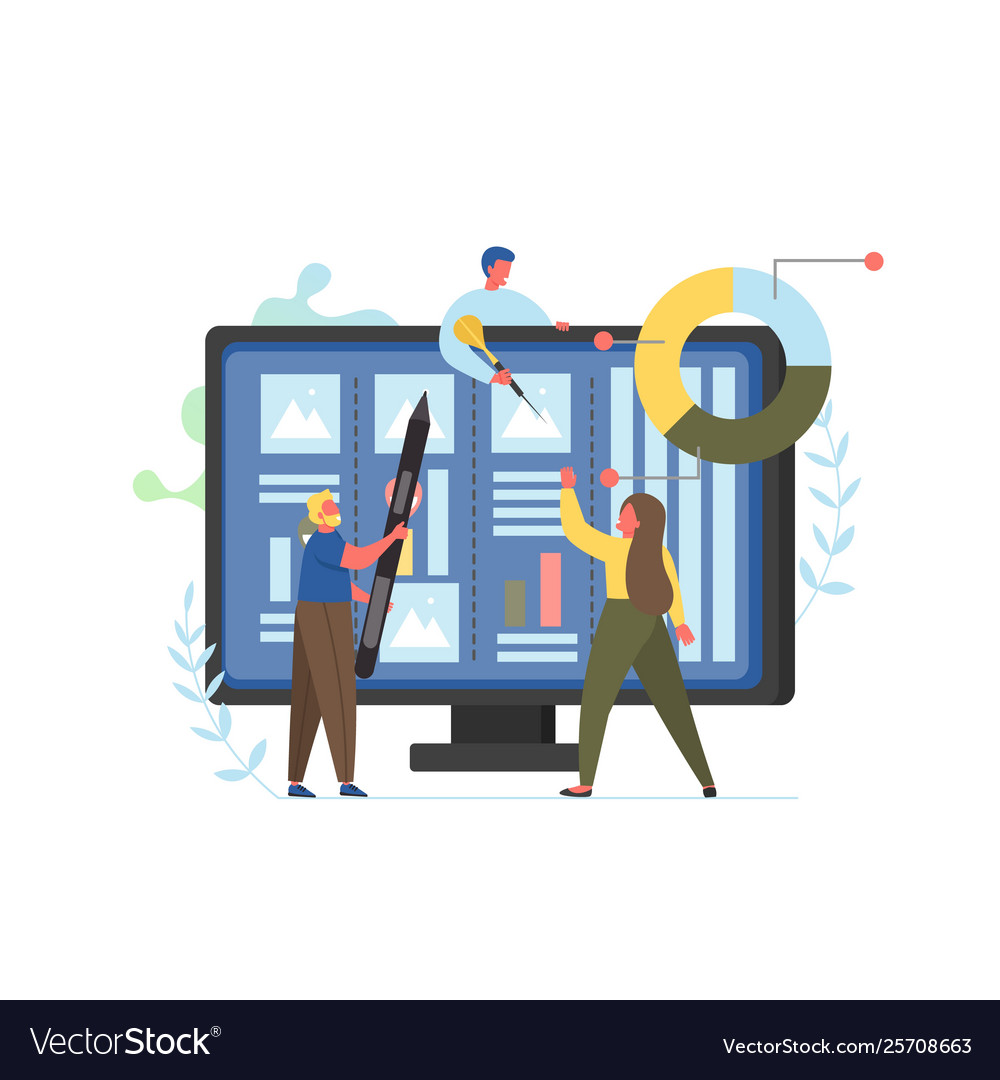 Project management flat style design Royalty Free Vector