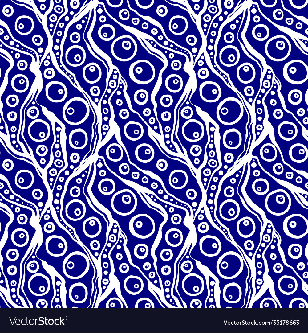 Seamless hand drawn ink pattern creative endless Vector Image