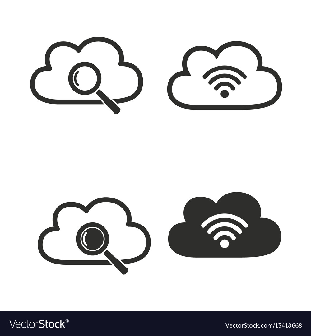Cloud computing icon set Royalty Free Vector Image