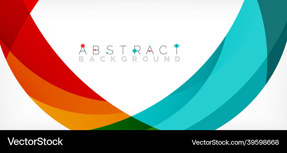 Color circle shapes minimal geometric background Vector Image