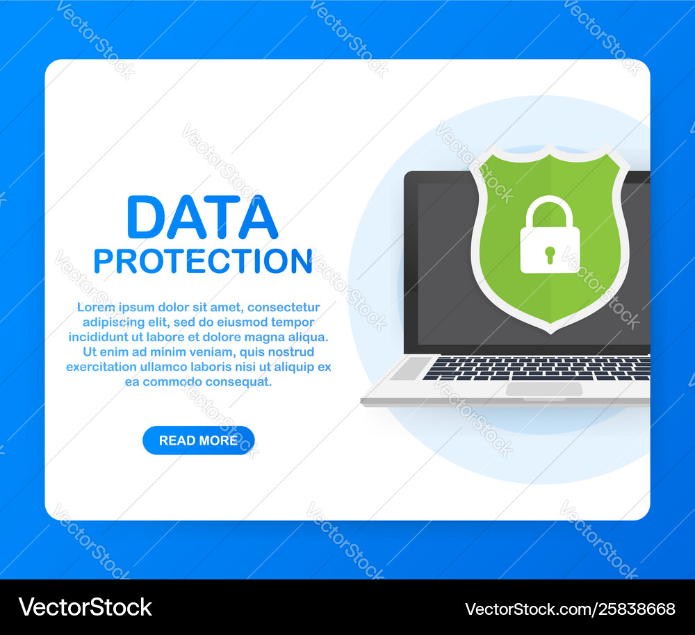 Data protection privacy and internet security Vector Image