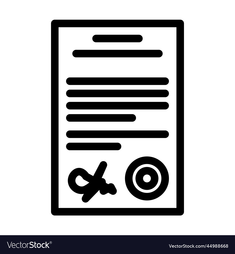 Document folder line icon Royalty Free Vector Image Document folder line icon Royalty Free Vector Image