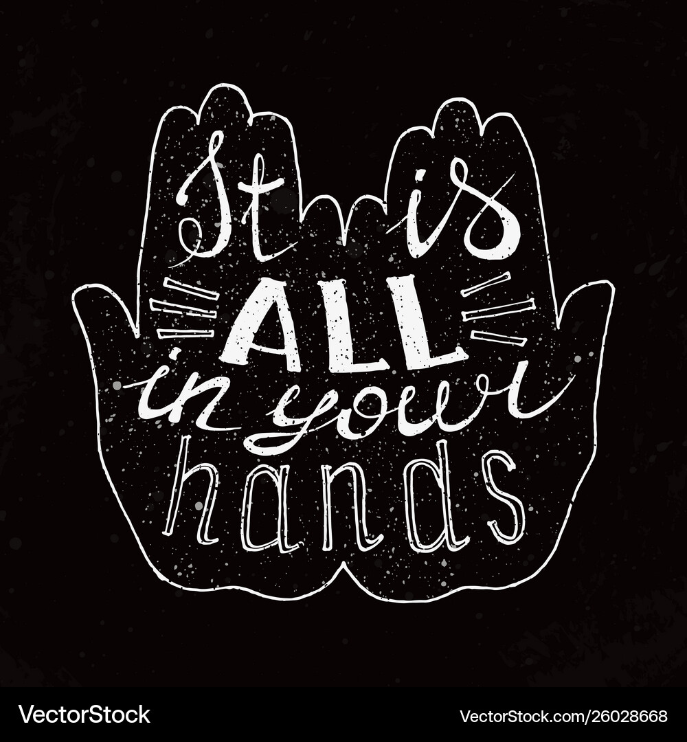 Handdrawn lettering design conceptual handwritten Vector Image