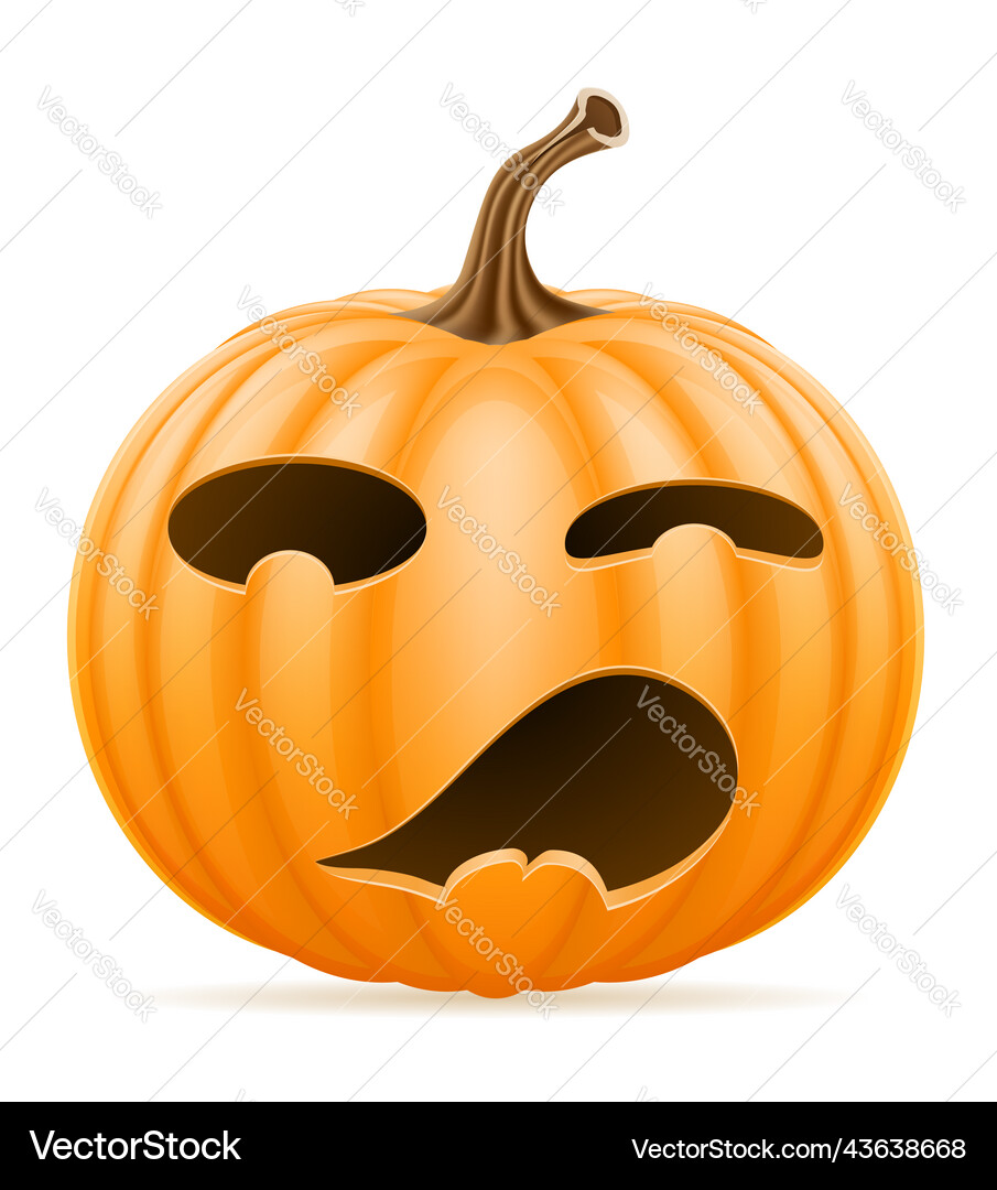 Horrible pumpkin halloween stock Royalty Free Vector Image