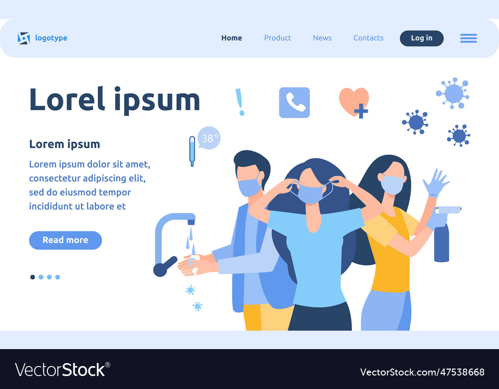 Hygiene during coronavirus epidemic Royalty Free Vector