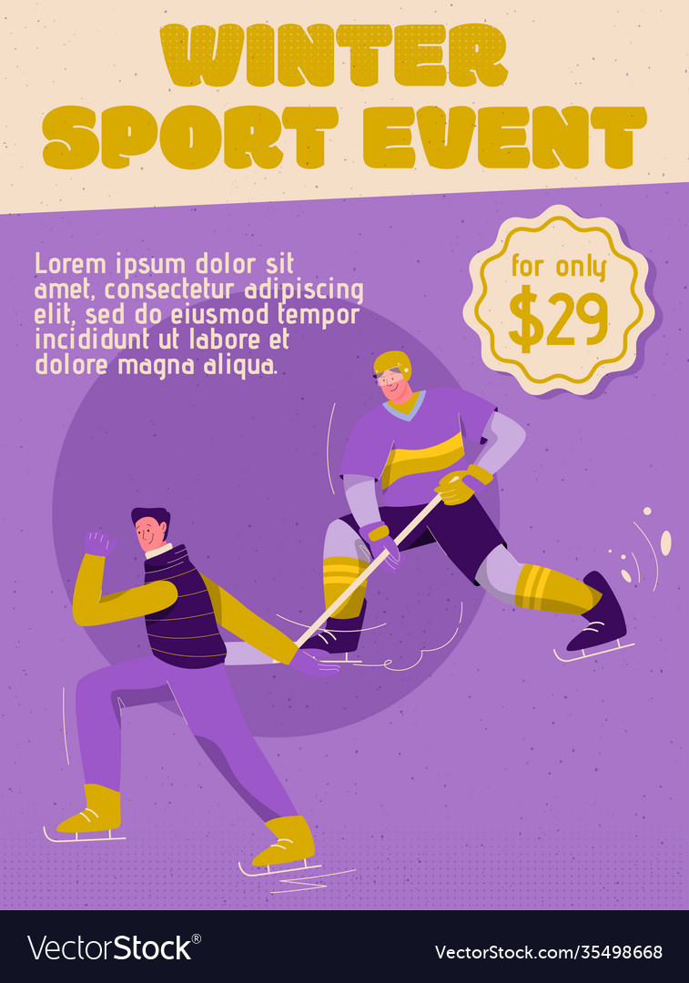 Poster winter sport event concept Royalty Free Vector Image