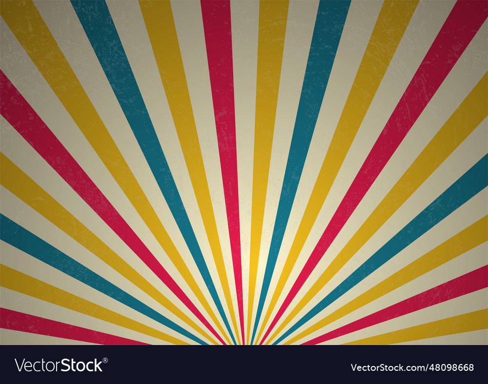 Retro rays of light circus performance poster Vector Image