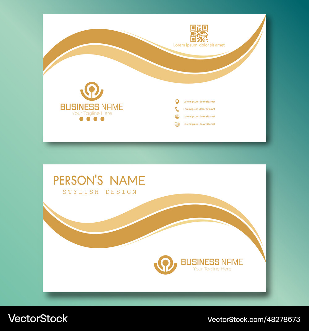 A business card premium double-sided Royalty Free Vector