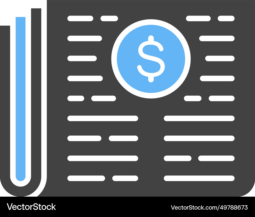Business news icon image Royalty Free Vector Image