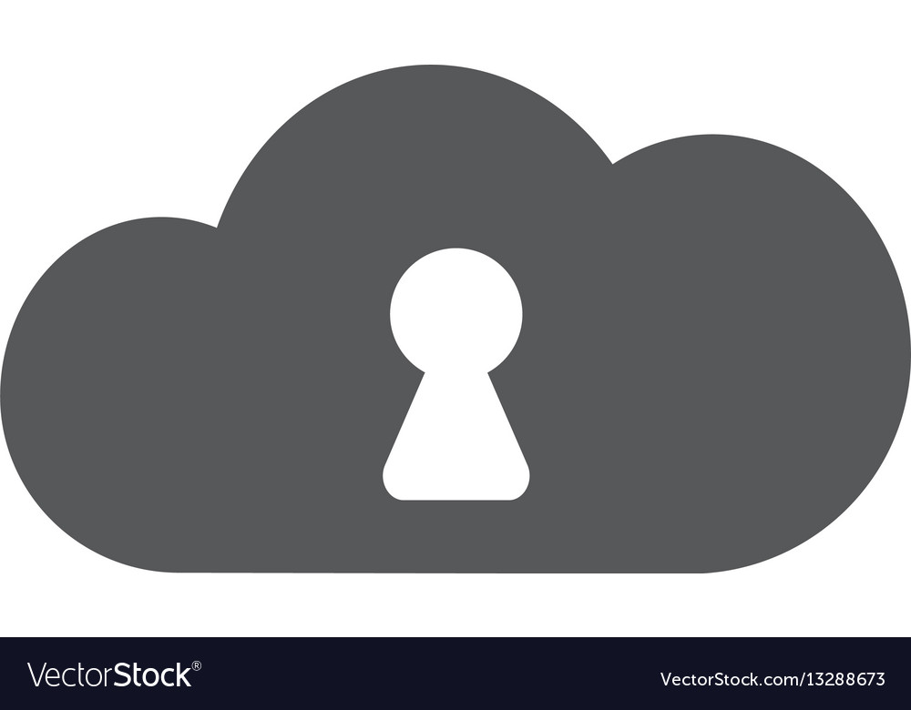 Cloud security icon secure connection Royalty Free Vector
