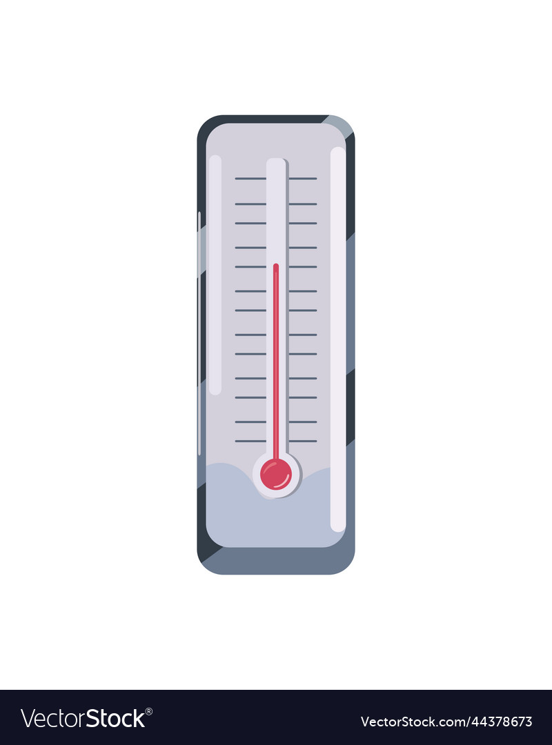Flat gray thermometer Royalty Free Vector Image