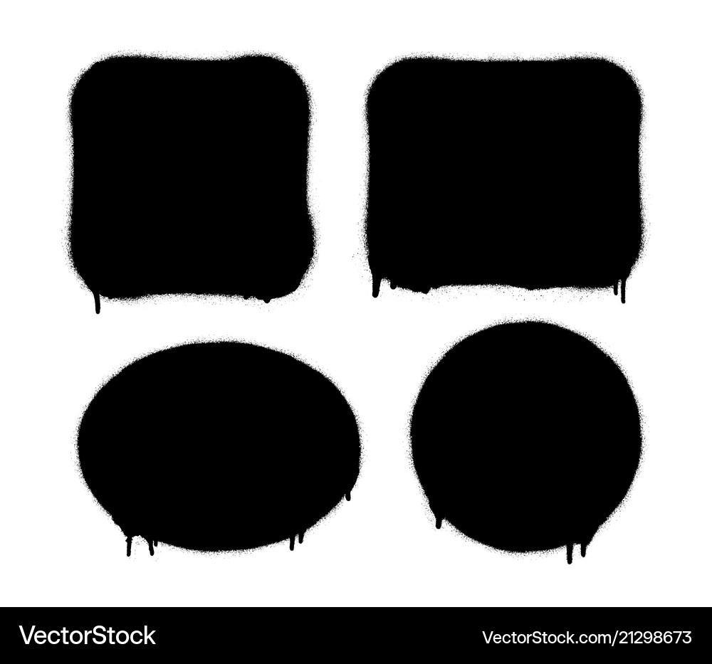 Graffiti spray banner set abstract graphic spray Vector Image