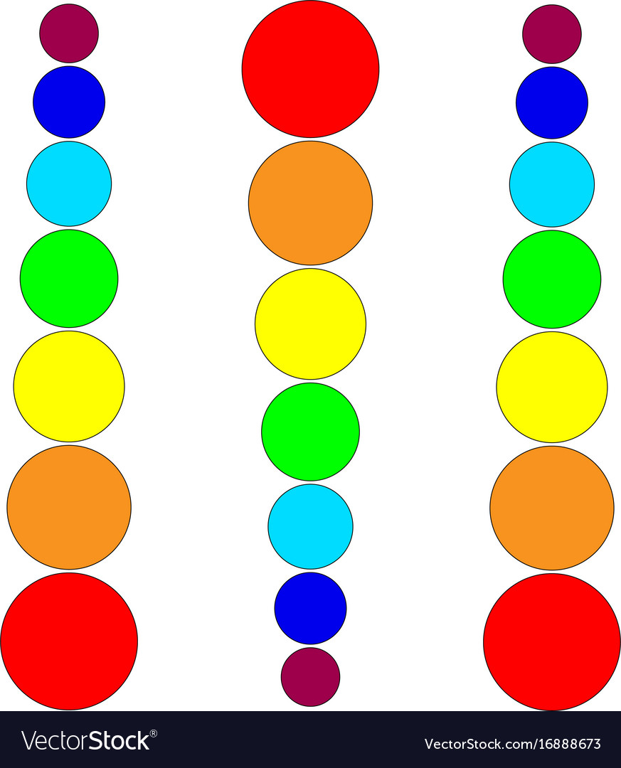 Lines rainbow circles Royalty Free Vector Image