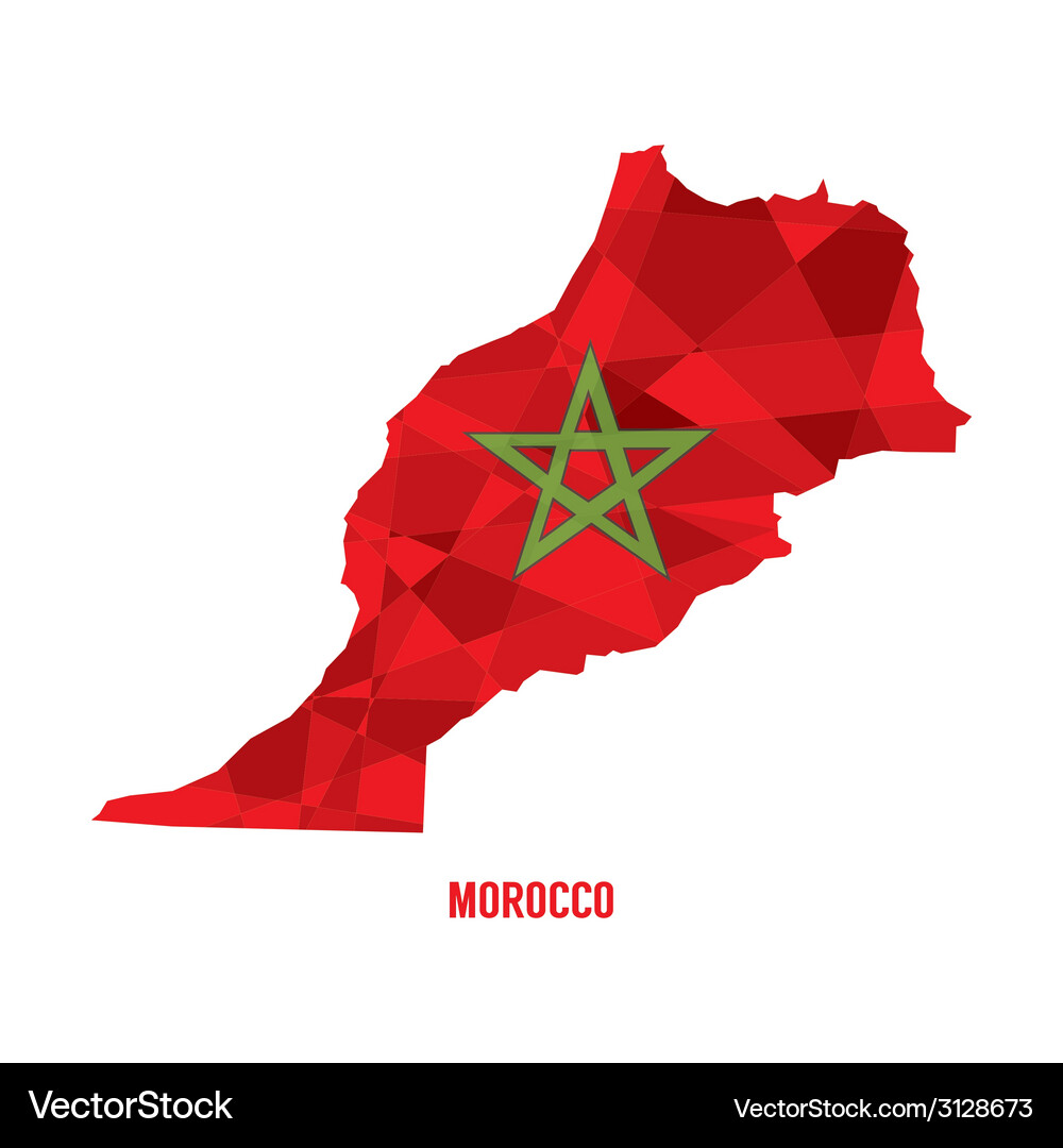 Map of morocco Royalty Free Vector Image - VectorStock