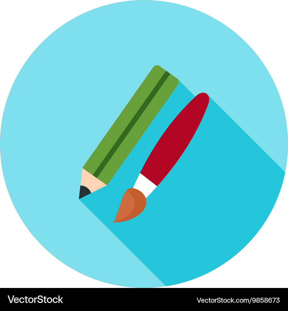 Pencil brush paint icon image can also be used Vector Image