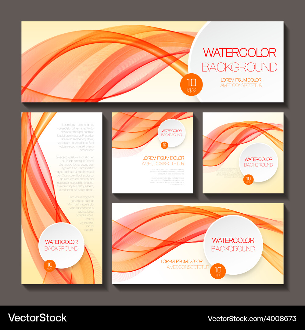 Set of templates for print or web design Vector Image