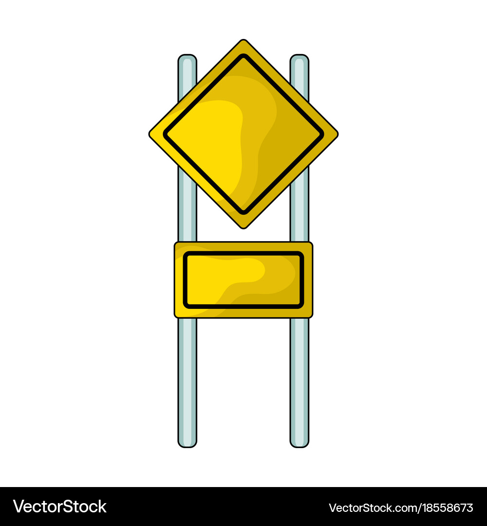Sign single icon in cartoon stylesign Royalty Free Vector