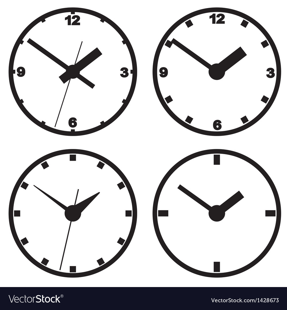 Wall mounted digital clock Royalty Free Vector Image