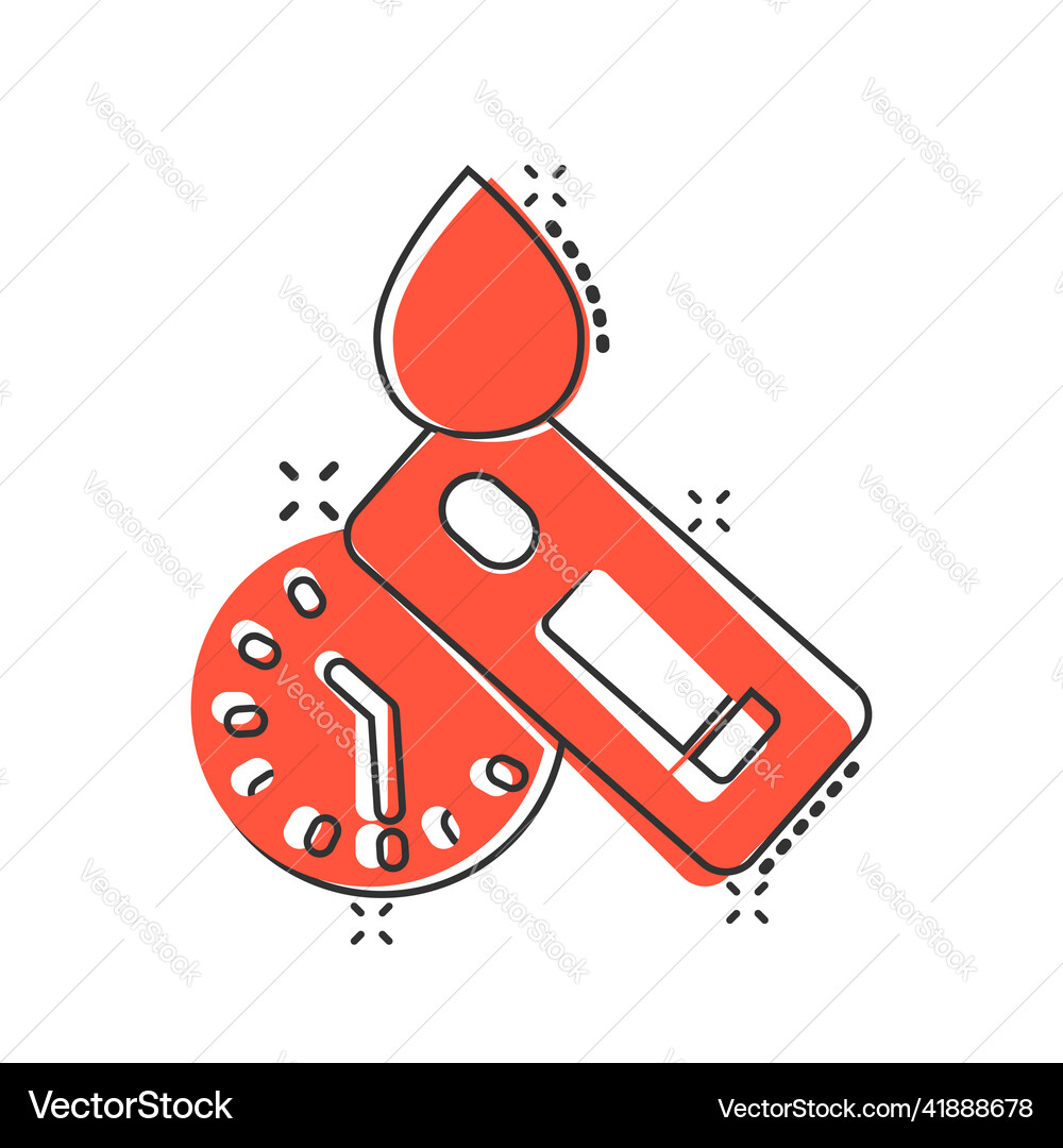 Coronavirus test icon in comic style covid-19 Vector Image
