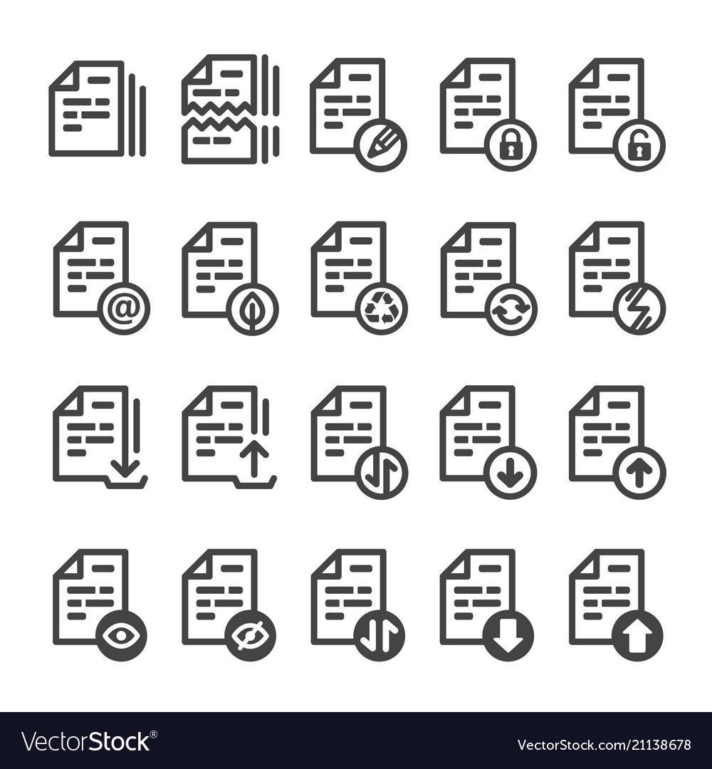 Document line icon Royalty Free Vector Image - VectorStock