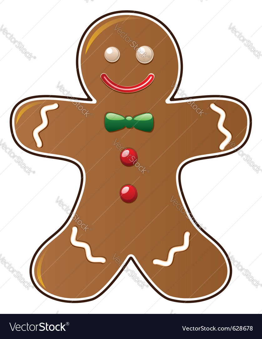 Gingerbread cookie Royalty Free Vector Image - VectorStock